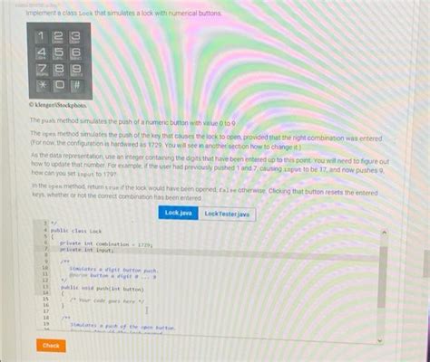 Solved Implement A Class Lock That Simulates A Lock With