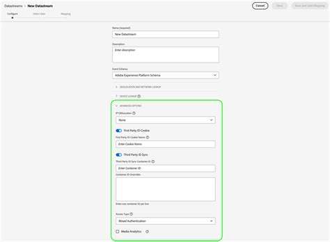 create and configure datastreams adobe data collection