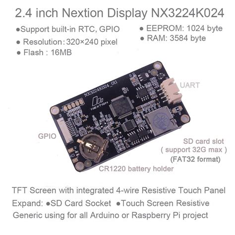 Nextion Enhanced Inch Display Resistive Touch Screen HMI LCD Panel MB Flash For