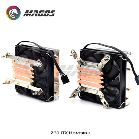 미니 Itx 케이스 용 Cpu 쿨러 초박형 Z39 4 히트 파이프 Cpu 라디에이터 지원 Amdintel 데스크탑 캐비닛 Pc