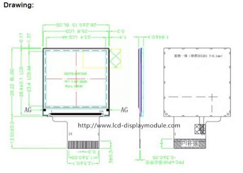 MCU SPI Interface IPS Square TFT Display Module For Wearable Smart Watch