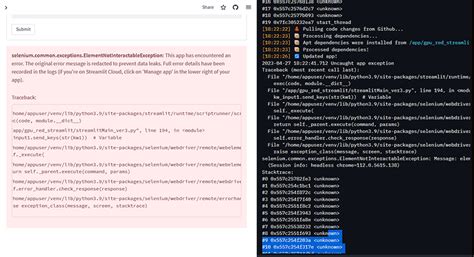 deployment of selenium app community cloud streamlit