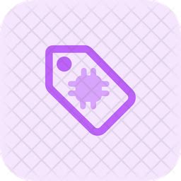 Processor Label Icon Download In Flat Style