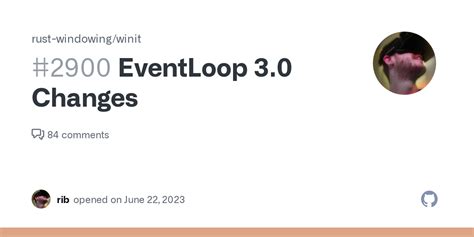 EventLoop Changes Issue Rust Windowing Winit GitHub