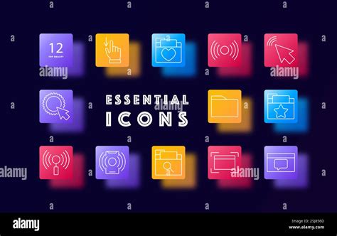 File Management Set Icon Cursor Selection Favorites Notification