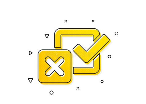 Checkbox Icon Survey Choice Sign Vector Stock Vector Illustration