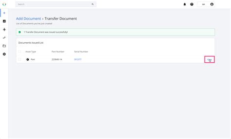 Issue Transfer Document
