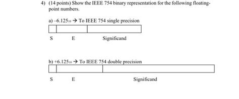 Solved 4 14 Points Show The Ieee 754 Binary