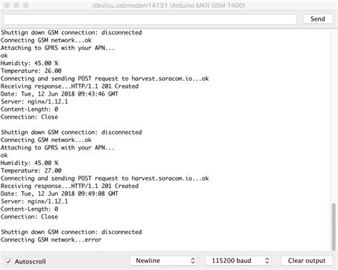 Arduino Mkr Gsm 1400 Cellular Iot Data Visualisation With Soracom Iot