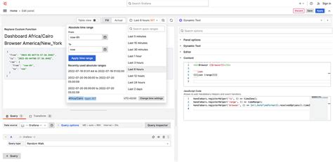 How To Show Current Dashboard Timezone In The Panel Of The Dashboard Dashboards Grafana