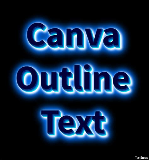 Canva Outline Text Text Effect And Logo Design Font