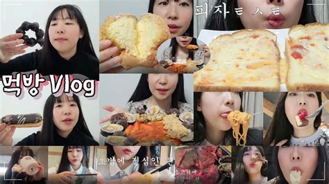 먹방 브이로그 분식집 떡볶이 김떡순 빵먹방 피자토스트 던킨도너츠 일상 브이로그 파스타 만들어 먹기 잡채먹방 식단기록 식단일기 Youtube