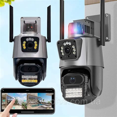 Вулична охоронна Wifi камера відеоспостереження Full Hd 8mp Dual