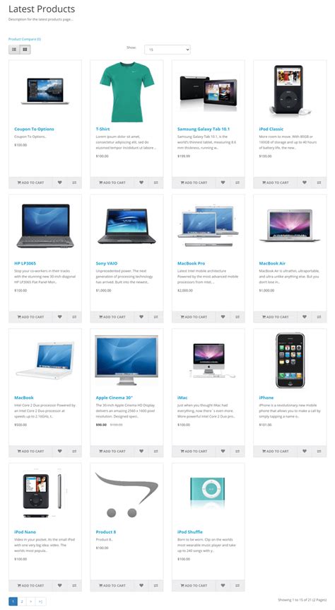 Opencart Extra Pages Latest Bestseller Featured Etc
