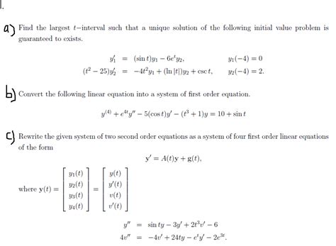 Solved Find The Largest T Interval Such That A Unique Chegg