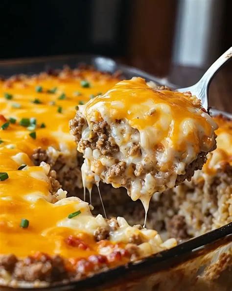 Easy Cheesy Ground Beef And Rice Casserole Recipe Delight Artofit