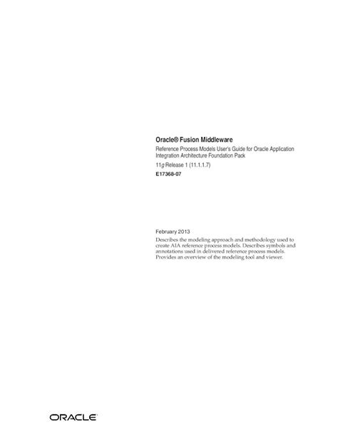 Pdf Reference Process Models Users Guide For Oracle Oracle® Fusion