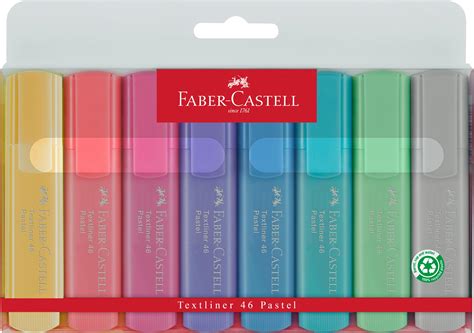 Buy Faber Castellpastel Highlighters Set 8 Chisel Tip Highlighter Pens In Assorted Pastel