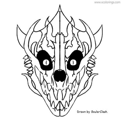 Gaster Blaster Undertale Coloring Page Free Sketch Coloring Page