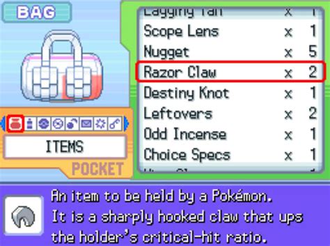 How To Get Razor Claws In Pok Mon Platinum Guide Strats