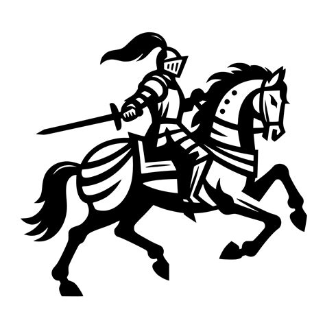 Charging Knight Crusader Svg And Png For Cricut And Silhouette