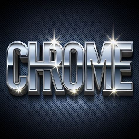 Customizable Chrome Text Effect With Metallic Shiny Style Premium Ai Generated Image