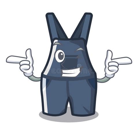 Wink Overalls In The A Character Shape Stock Vector Illustration Of Construction Female