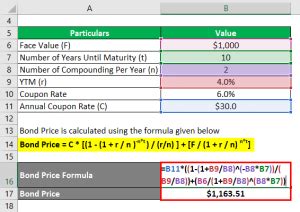Bond Formula How To Calculate A Bond Examples With Excel Template