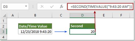 How To Use SECOND Function In Excel