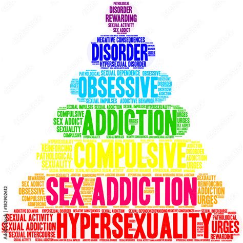 Sex Addiction Word Cloud On A White Background Stock Vector Adobe Stock