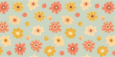 Spring Flower Seamless Pattern Vector Art Icons And Graphics For Free