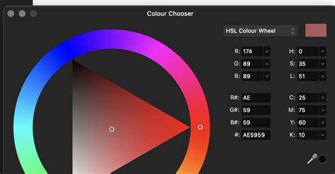 Affinity Designer Color Panel Please Show CMYK Values When The Wheel Color Model Is Active