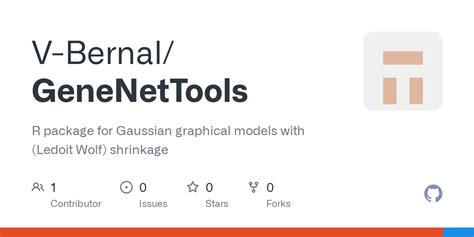 Github V Bernalgenenettools R Package For Gaussian Graphical Models