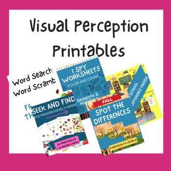 Visual Perception Visual Attention Visual Memory Bundle For OT Speech And SPED