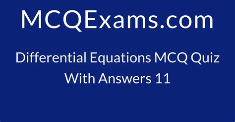 Mcq Questions For Class 12 Commerce Maths Differential Equations Quiz 11