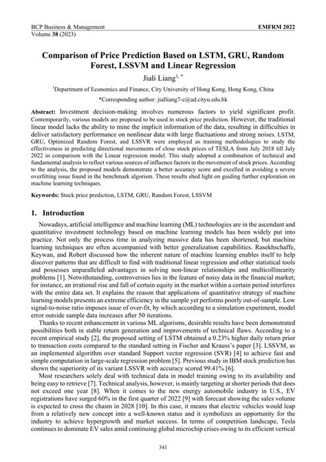 Pdf Comparison Of Price Prediction Based On Lstm Gru Random Forest Lssvm And Linear Regression