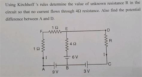 [answered] using kirchhoff s rules determine the value of unknown kunduz