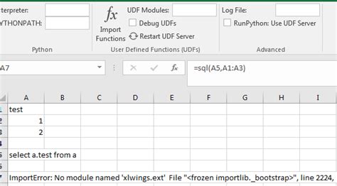 In Excel Sql Addin No Module Named Xlwingsext · Issue 695 · Xlwings