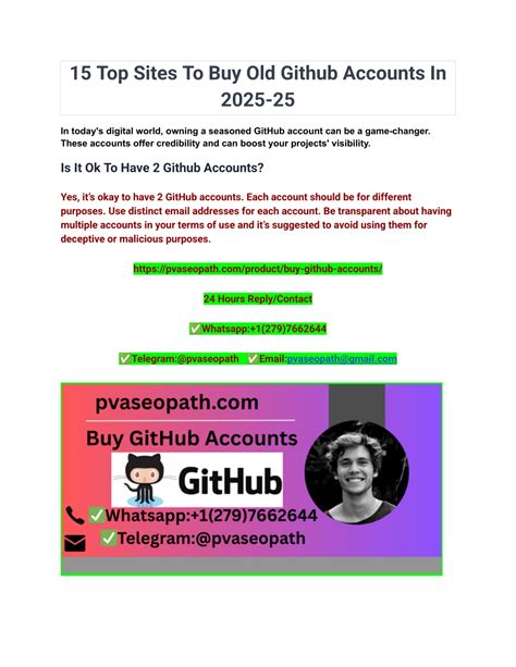 Ppt 15 Top Sites To Buy Old Github Accounts In 2025 25 Powerpoint Presentation Id 14119142
