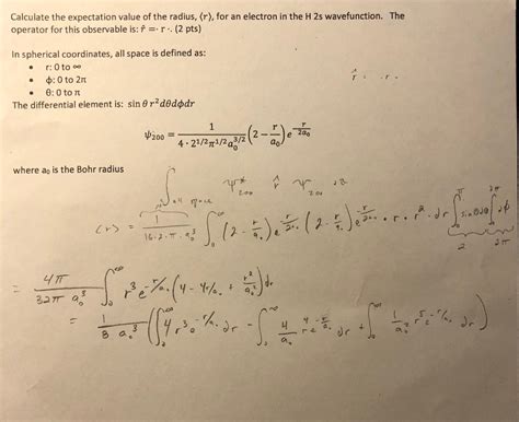 Solved Calculate The Expectation Value Of The Radius R