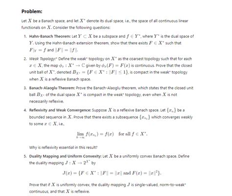 Answered Problem Let X Be A Banach Space And Bartleby