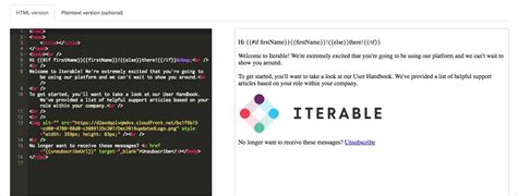 Side By Side Editor Iterable Support Center