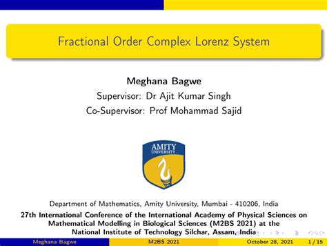 Pdf Fractional Order Complex Lorenz System
