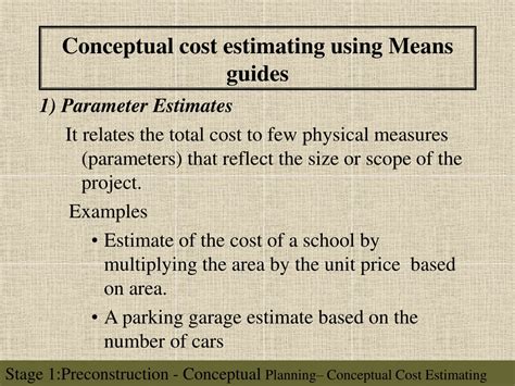 PPT Conceptual Cost Estimating PowerPoint Presentation Free Download