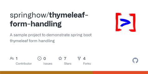 Github Springhowthymeleaf Form Handling A Sample Project To Demonstrate Spring Boot