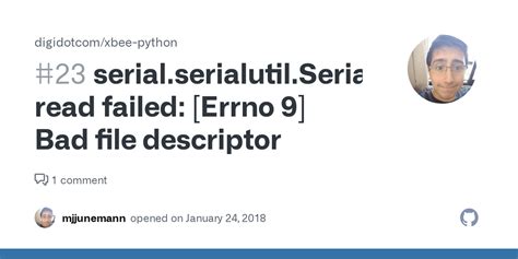 Serial Serialutil SerialException Read Failed Errno Bad File Descriptor Issue