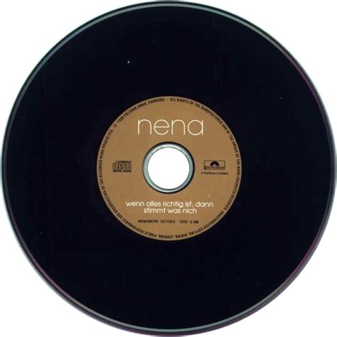 Car Tula Cd De Nena Wenn Alles Richtig Ist Dann Stimmt Was Nich Portada