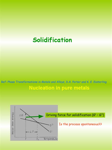 Solidifcation Homogenous Nucleation 21 Pdf