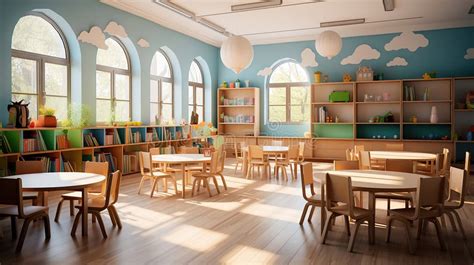 Innovative Learning Spaces A Glimpse Into The Modern Preschool Classroom Stock Illustration