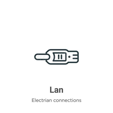 Lan Outline Vector Icon Thin Line Black Lan Icon Flat Vector Simple Element Illustration From
